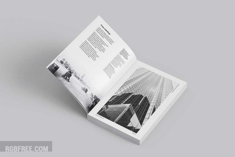 Free octavo book mockup - RGBFREE.COM